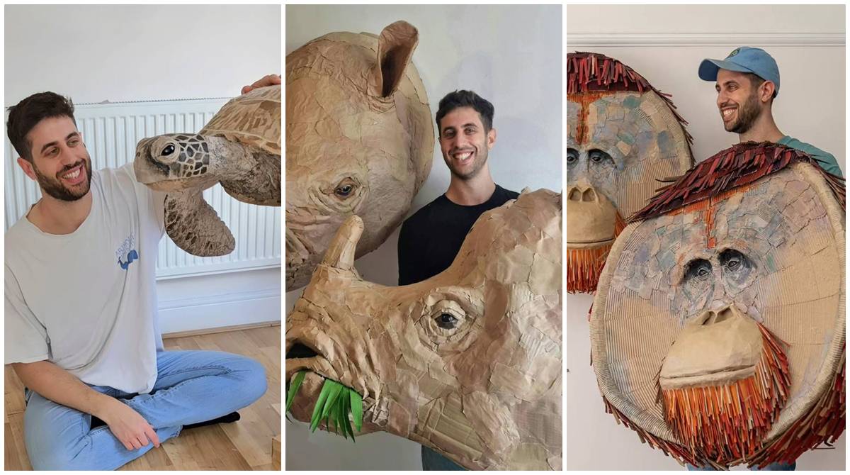 Josh Gluckstein: Cardboard Wildlife Artist in London