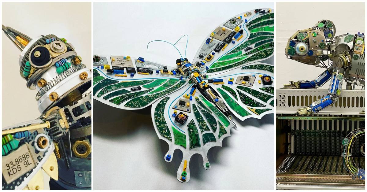 Inspiring Zak Miskry: Upcycled Tech Art and Wildlife Sculptures